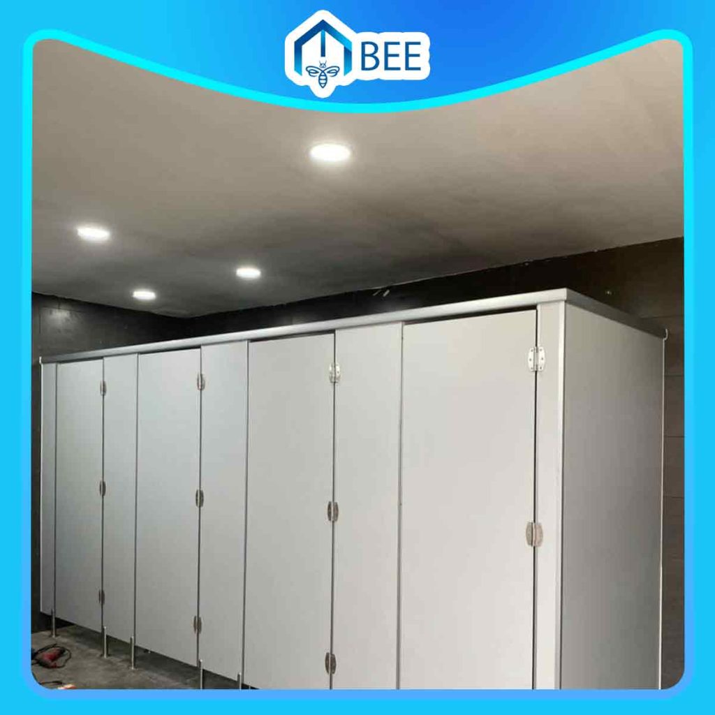 Kho vách ngăn vệ sinh tấm compact HPL CDF tại Mbee - Mbee