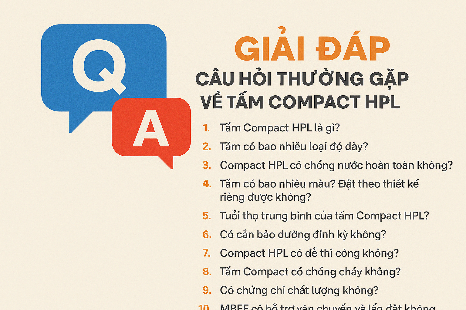 Giải Đáp 10 Câu Hỏi Thường Gặp Về Tấm Compact HPL - Mbee