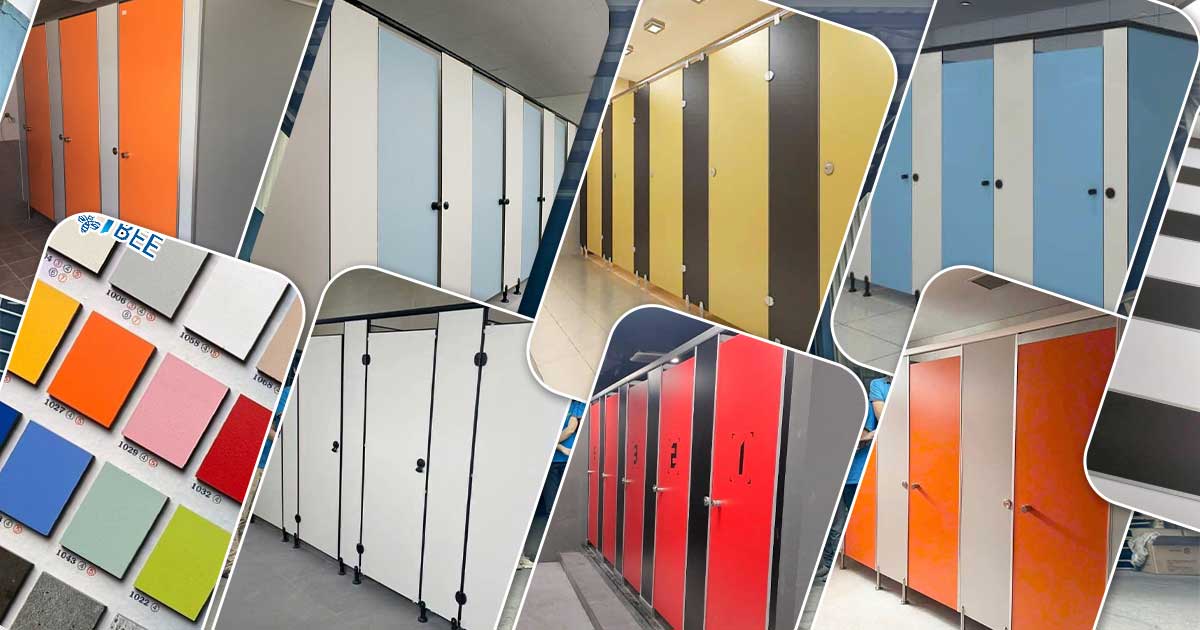 THI CÔNG VÁCH NGĂN VỆ SINH TẤM COMPACT – MBEE - Mbee